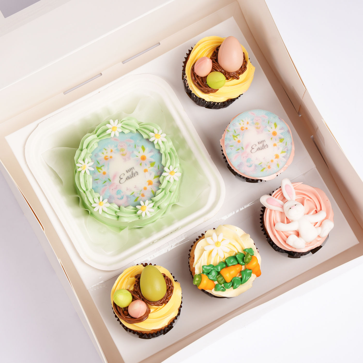 Easter Wishes Bento Cake and Cupcakes Box Delivery in Singapore - FNP SG