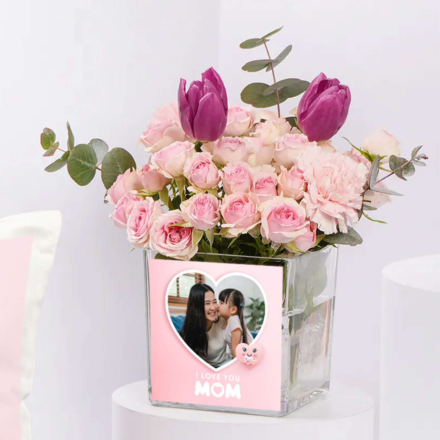 Love You Mama Personalised Flowers Combo Delivery in Singapore - FNP SG
