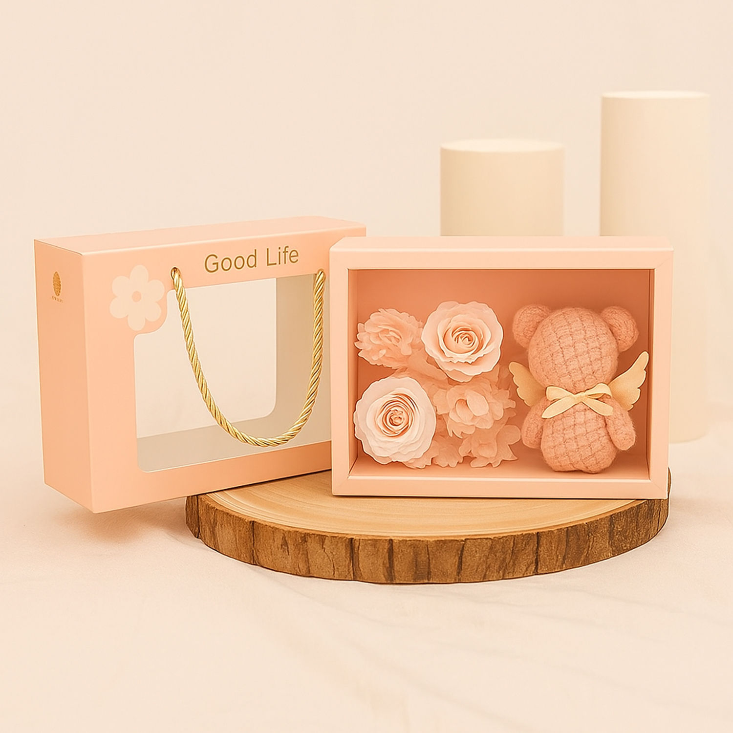 Soap Flowers Desingner Pink Box Delivery in Singapore - FNP SG