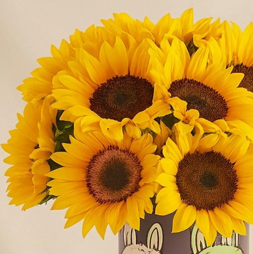Cute Labubu Monsters Sunflowers Vase Delivery in Singapore - FNP SG