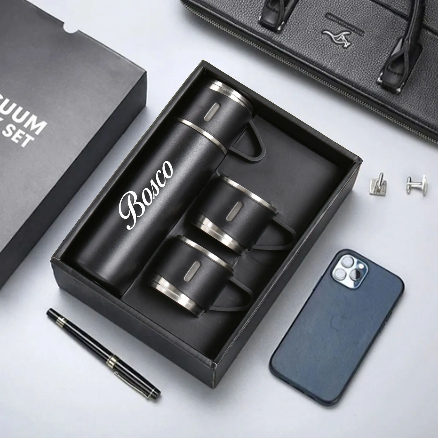 Personalised Vacuum Flask Gift Set for Him Delivery in Singapore - FNP SG