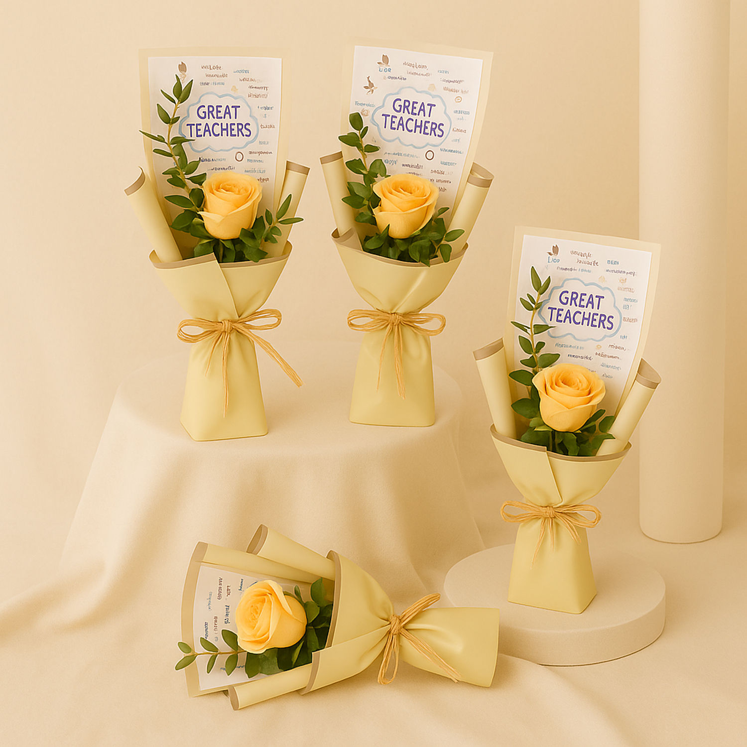 Rose Bouquet Set of 4 for Teacher Delivery in Singapore - FNP SG