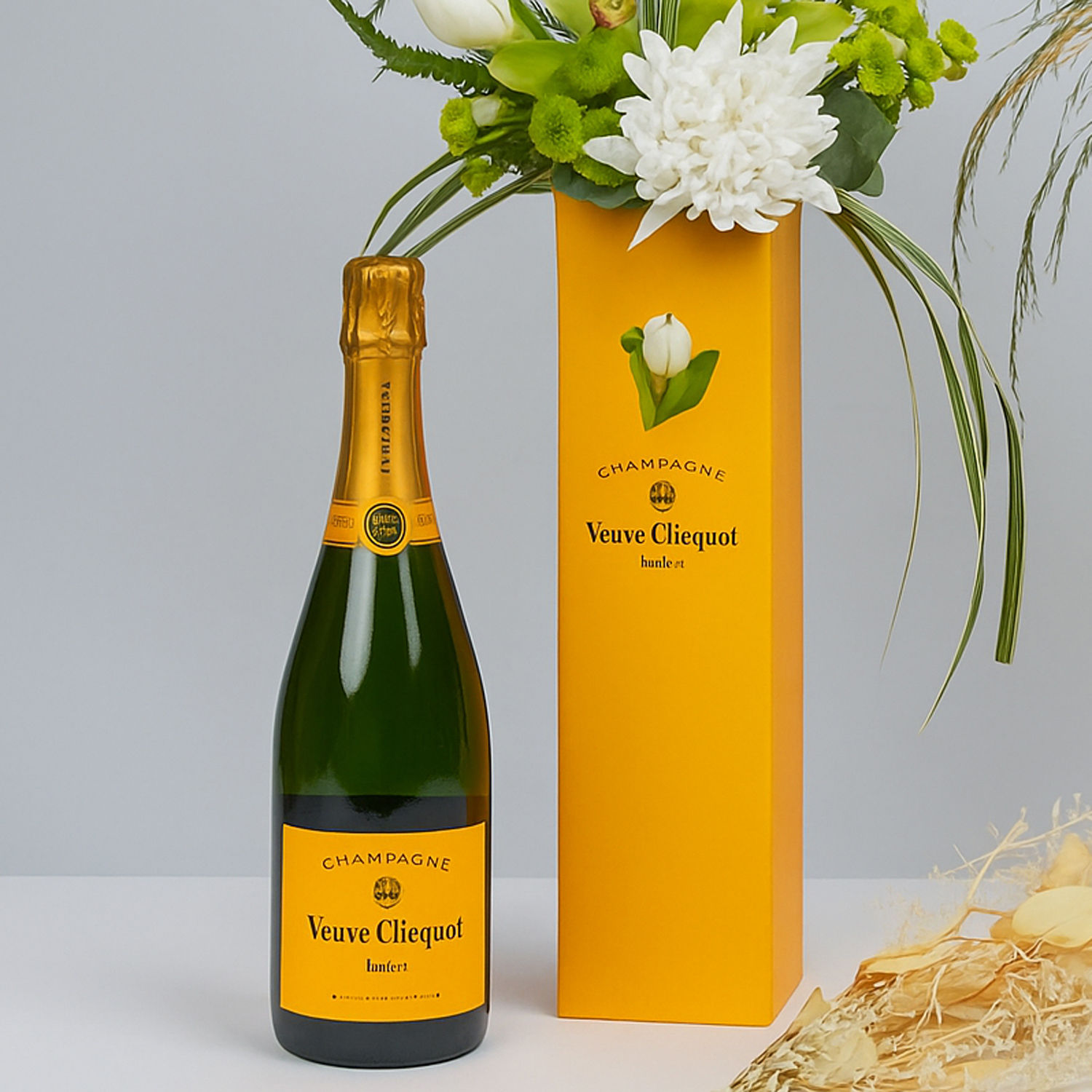 Luxury Flower Arrangement with Veuve Clicquot Champagne Delivery in ...