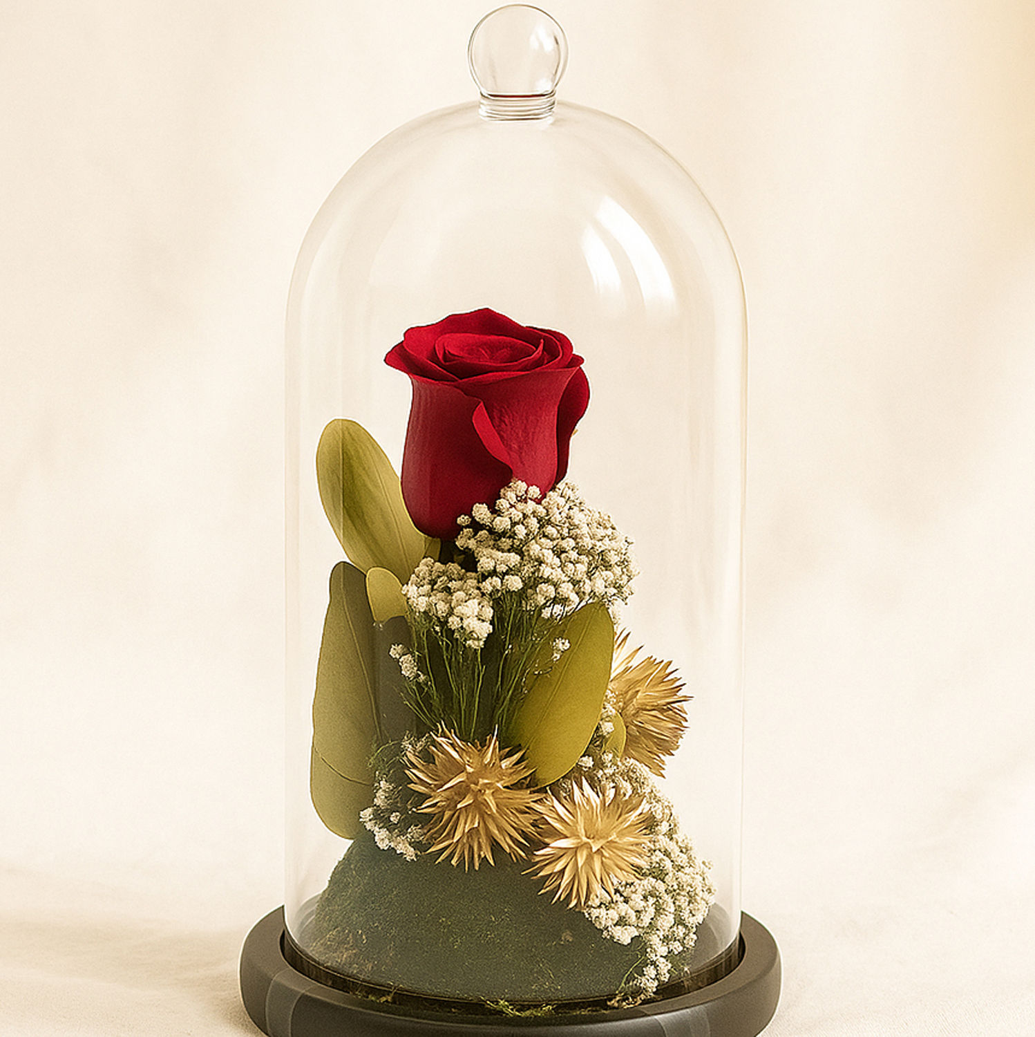 Red Forever Rose in A Glass Dome Delivery in Singapore - FNP SG