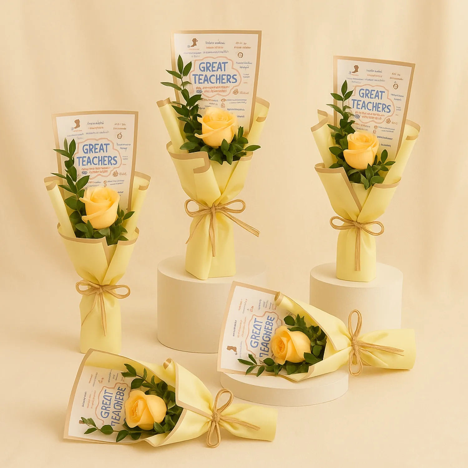 Rose Bouquet Set of 5 for Teacher Delivery in Singapore - FNP SG