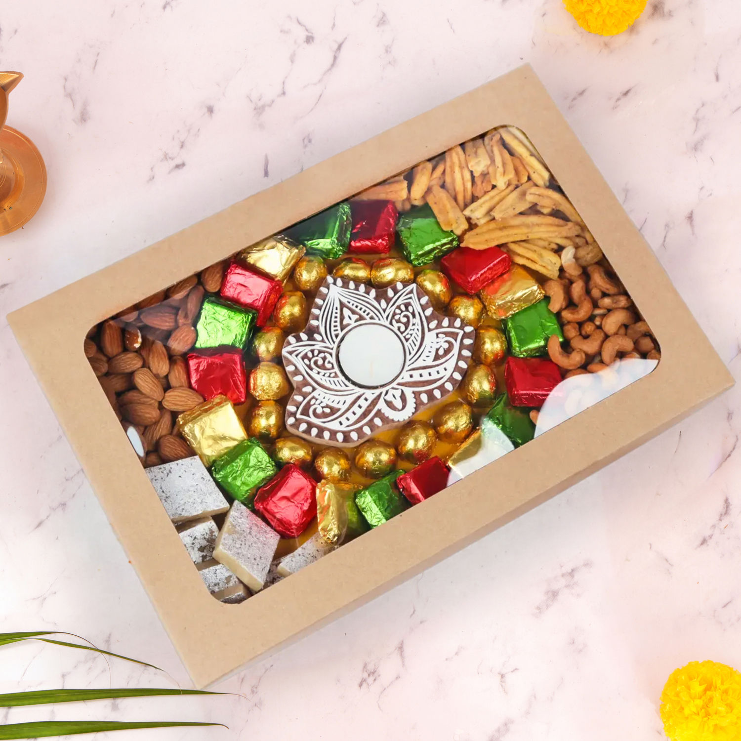 Deepavali Box of Sweets Nuts and Chocolates Delivery in Singapore - FNP SG