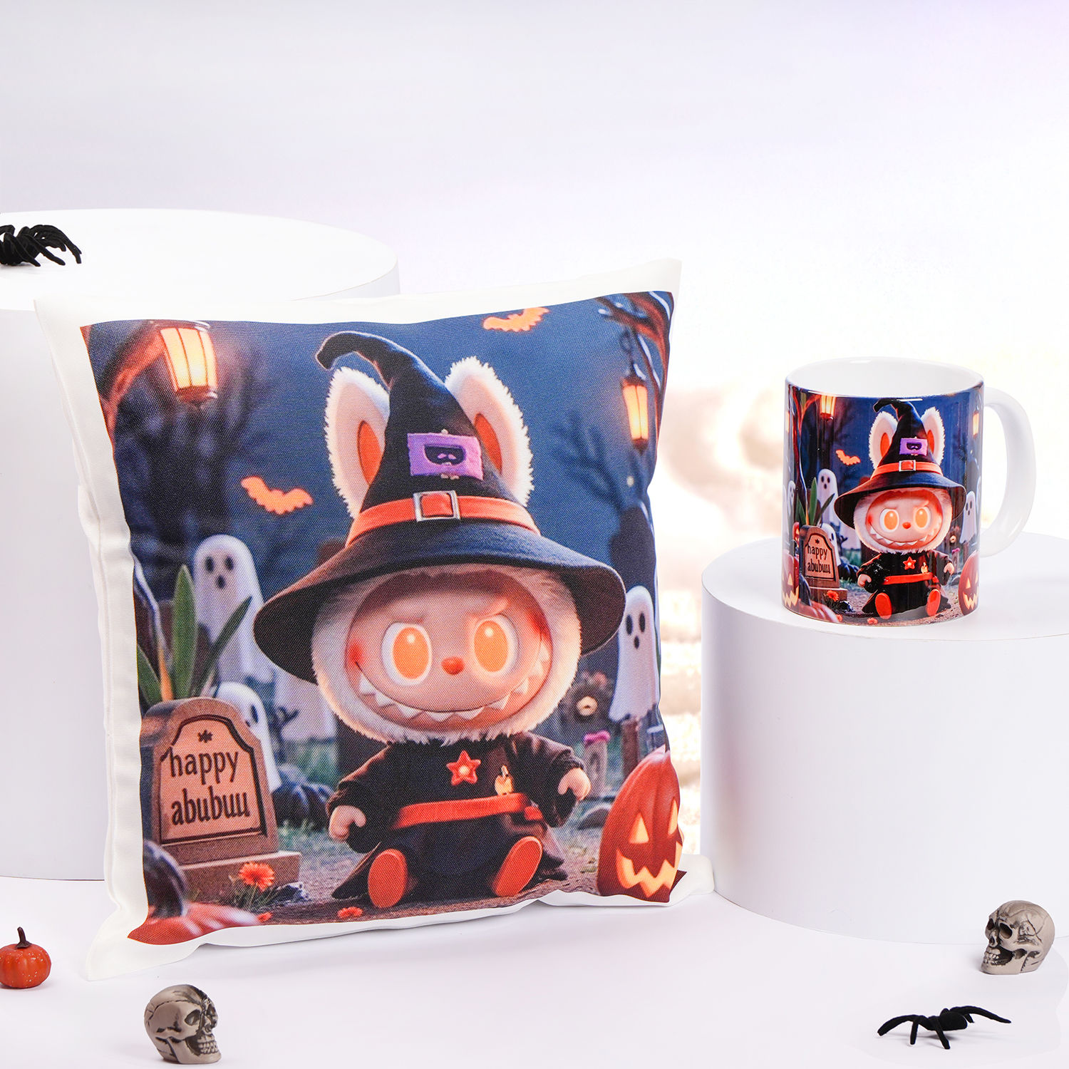 Halloween labubu Monster Cushion & Mug Delivery in Singapore - FNP SG