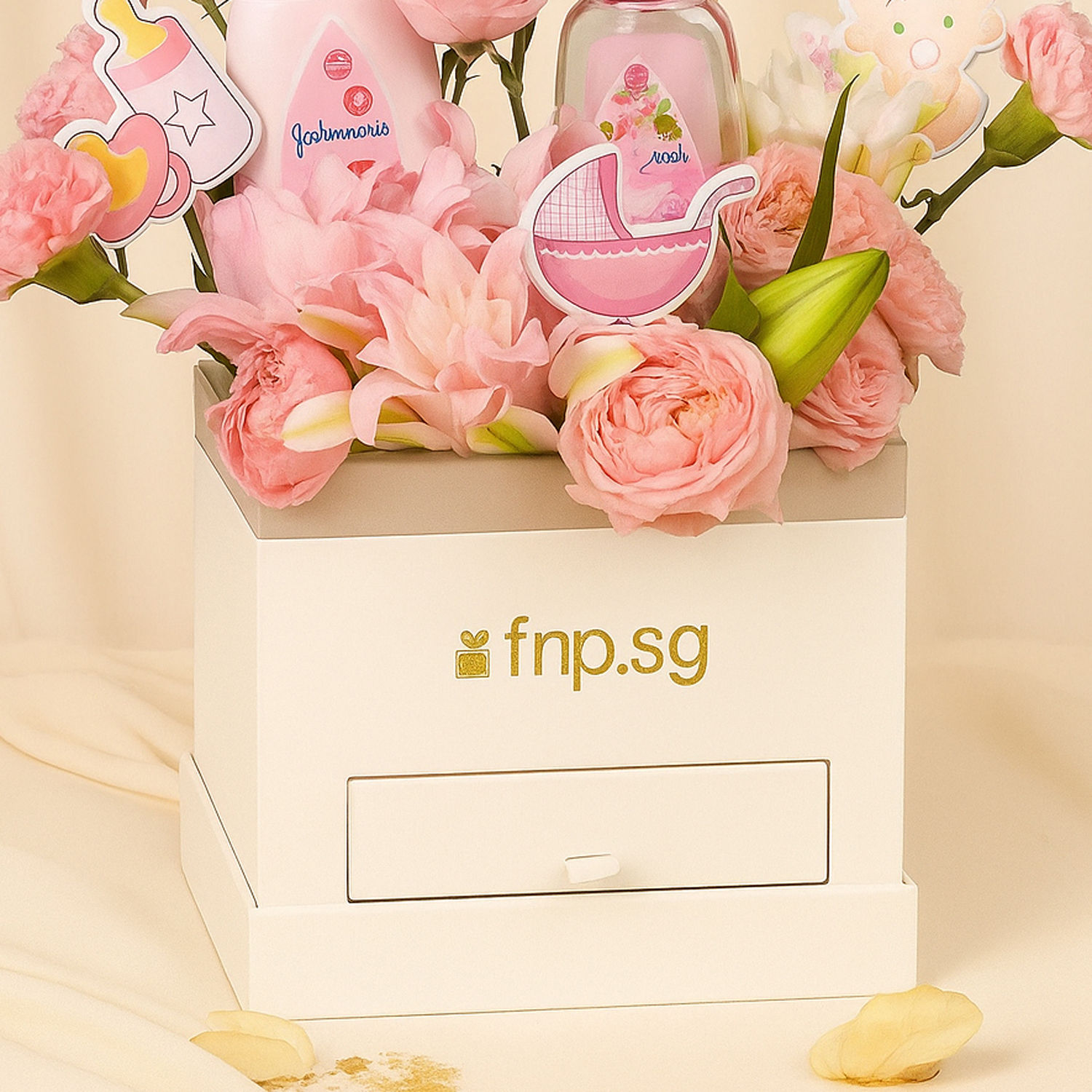 Its a Baby Girl Flower Box Delivery in Singapore - FNP SG