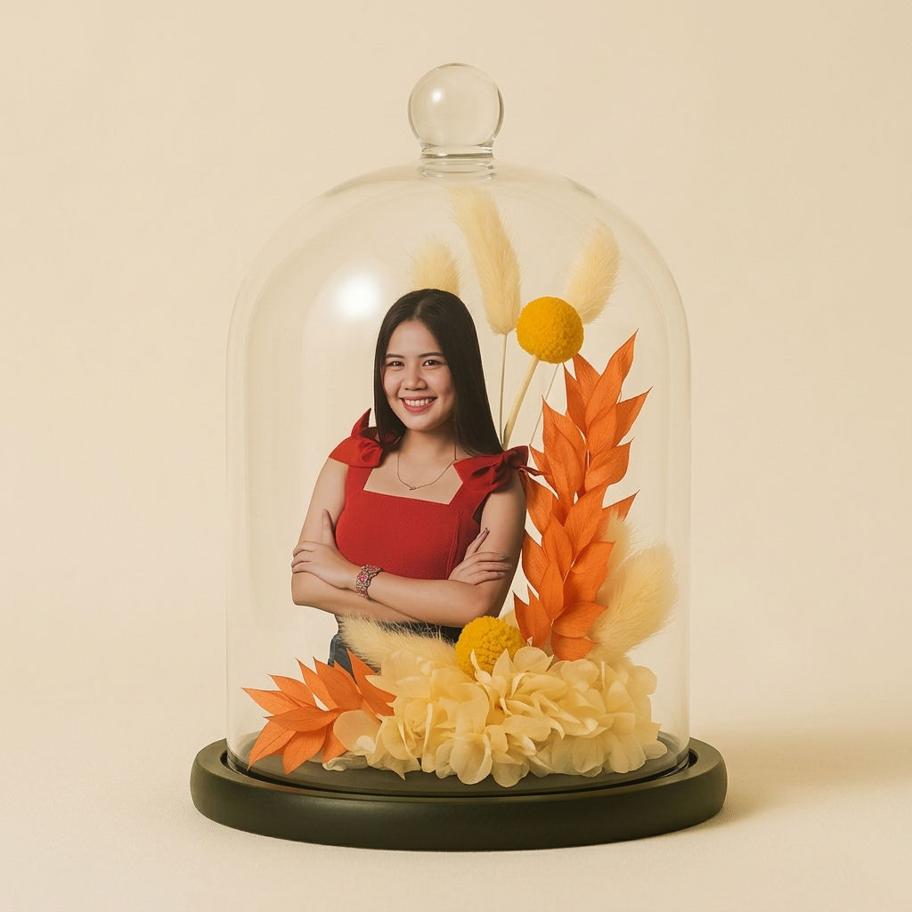 Personalised Preserved Flower Dome Delivery in Singapore - FNP SG