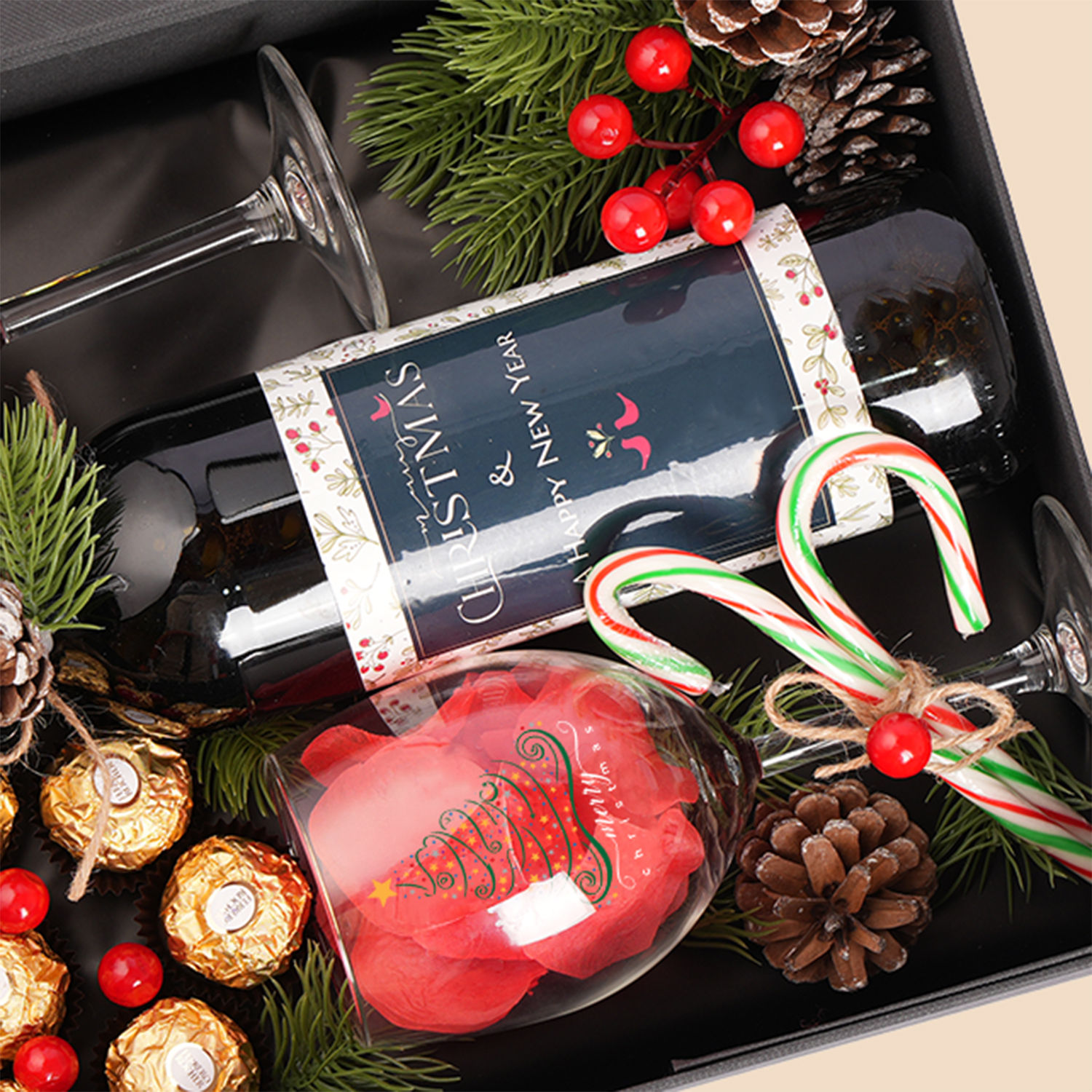 Holiday Wine Gift Set with Ferrero Delivery in Singapore - FNP SG