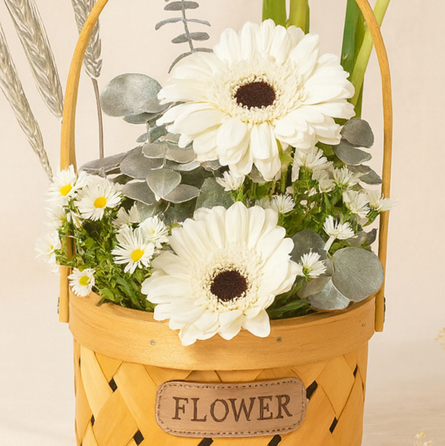 Mini White Floral Basket Delivery in Singapore - FNP SG