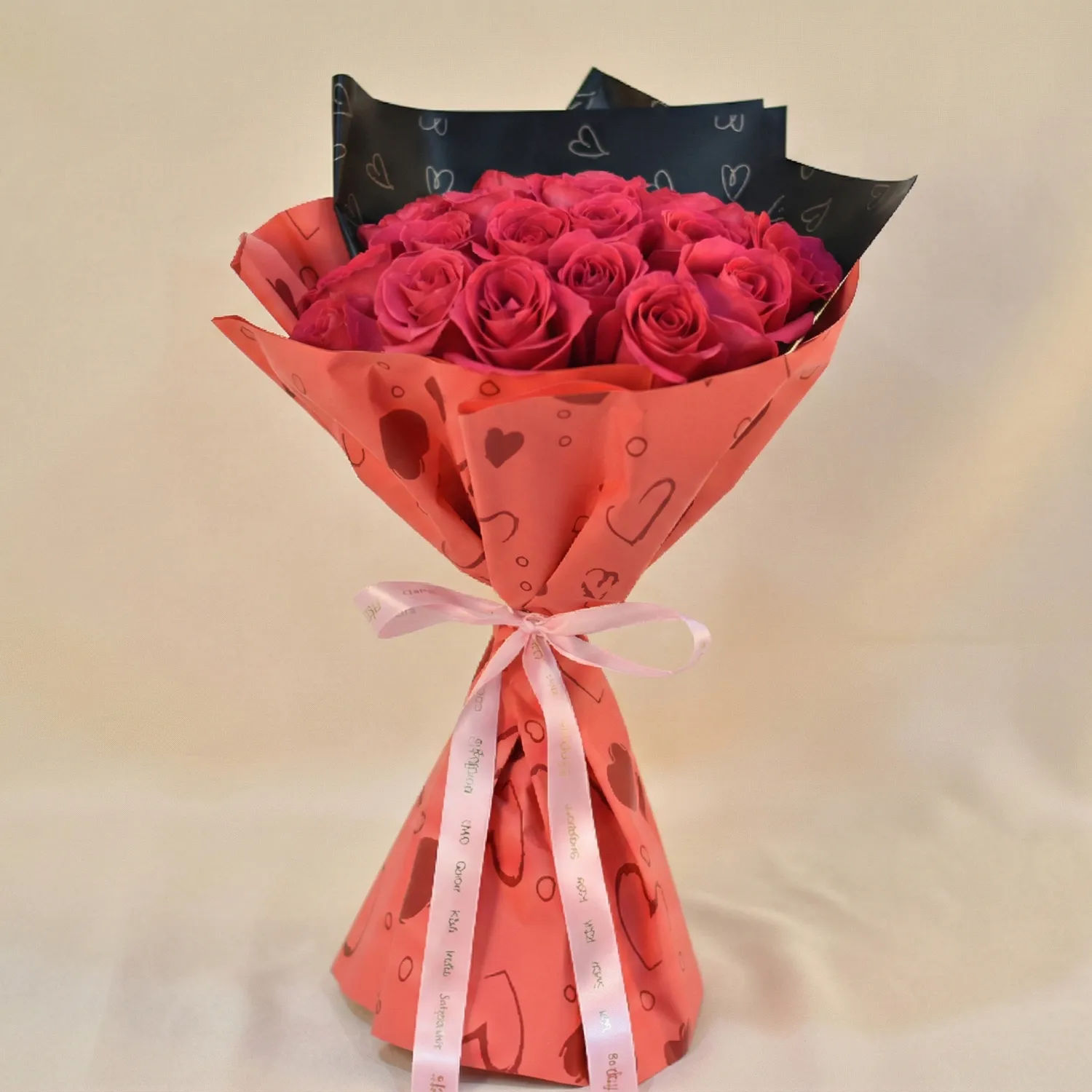 35 Dark Pink Roses Bouquet for Valentine's Day Delivery in Singapore ...
