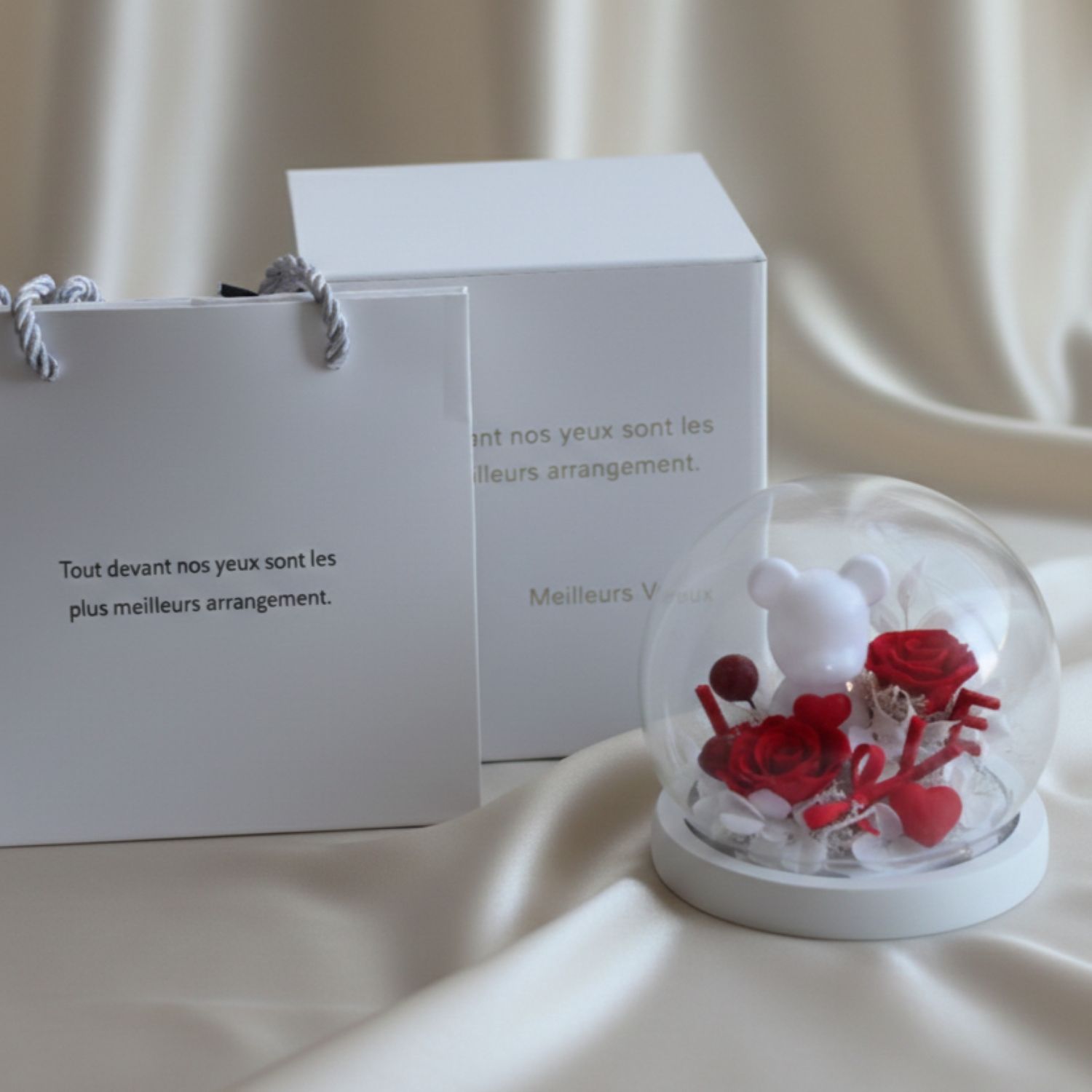 Forever Yours - Teddy Rose Dome Delivery in Singapore - FNP SG