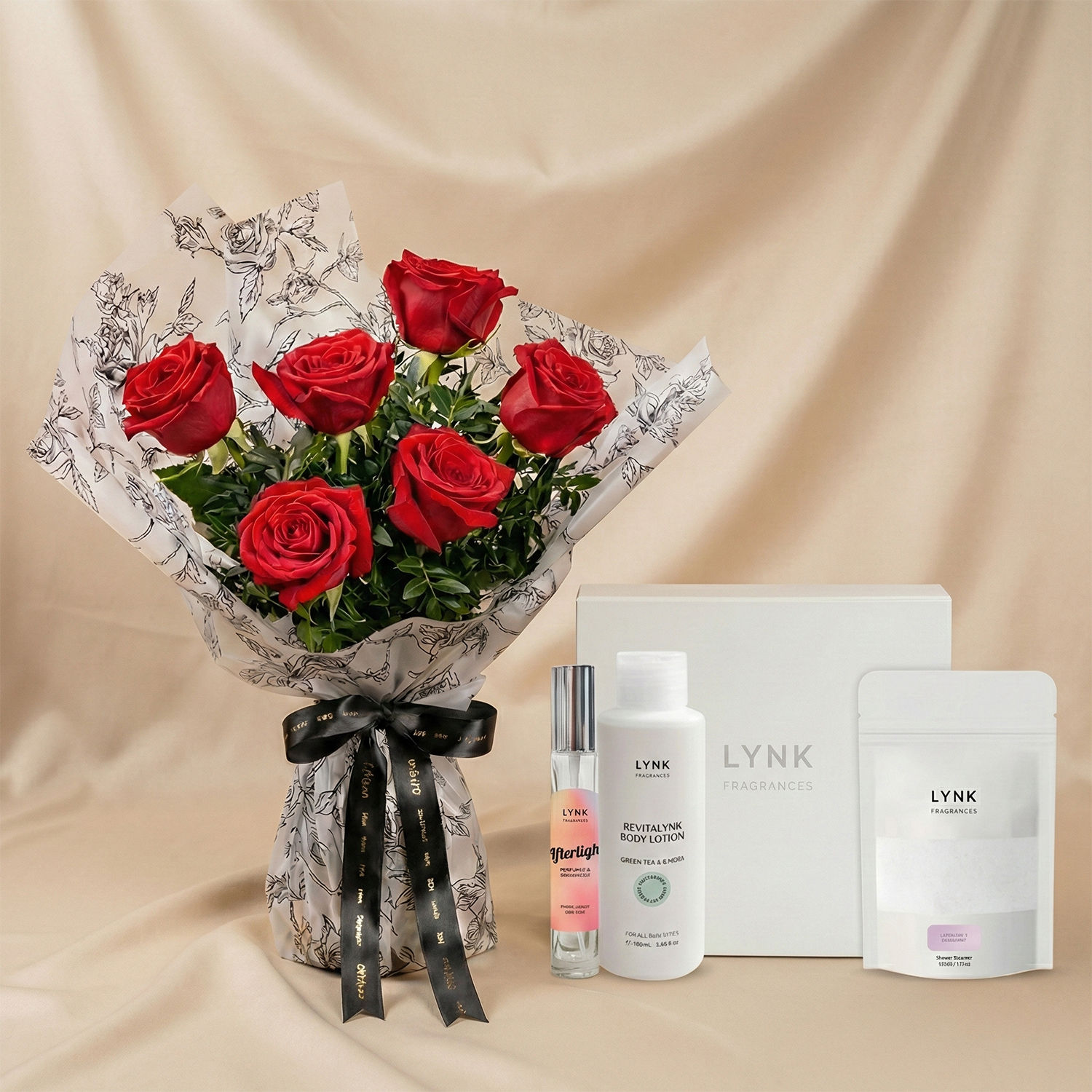 Romantic Red Roses and Spa Care Package Delivery in Singapore - FNP SG