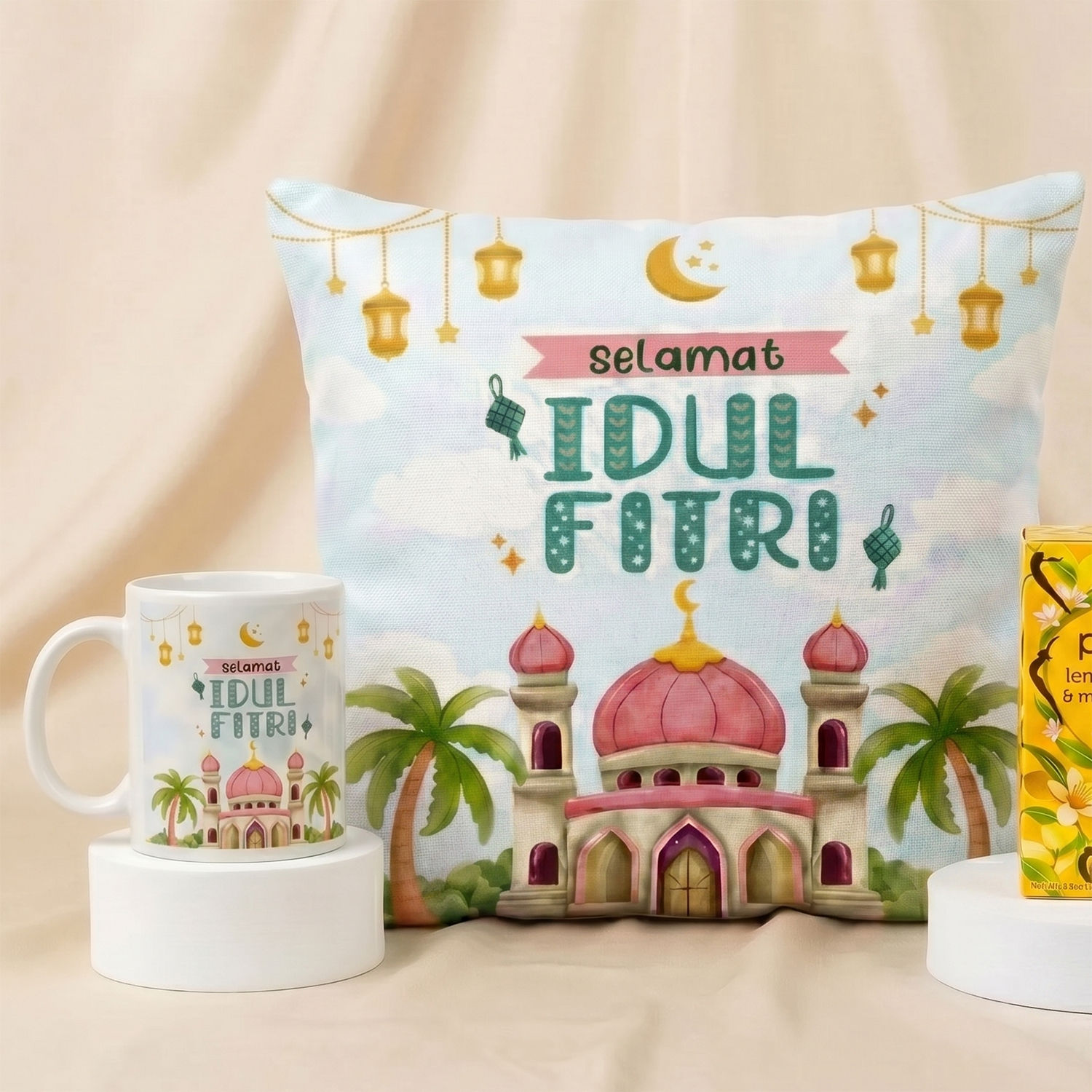 Hari Raya Selamat Idul Fitri Cushion & Gourmet Gift Set Delivery in ...