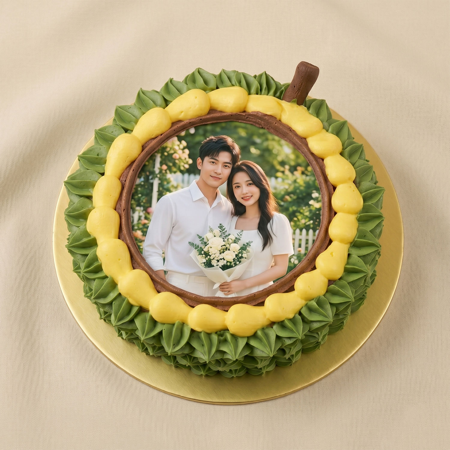 Chocolate Musang King Durian Photo Cake Delivery in Singapore - FNP SG